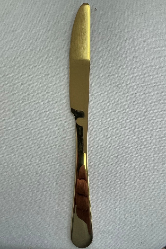 Cutlery - Gold Main Knife | Carlton Party Hire