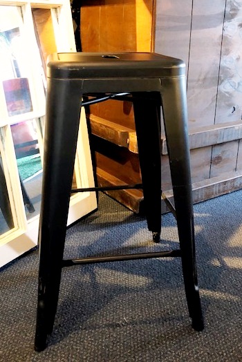 Bar Stool Metal Matt Black 65cm | Carlton Party Hire