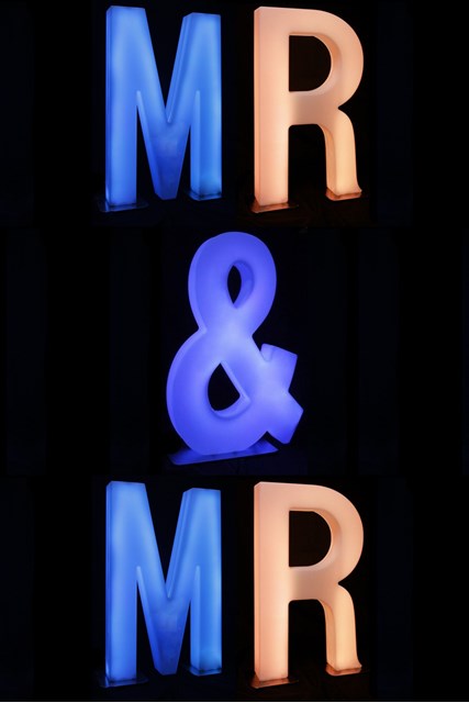 LED - Giant MR & MR Letters | Carlton Party Hire