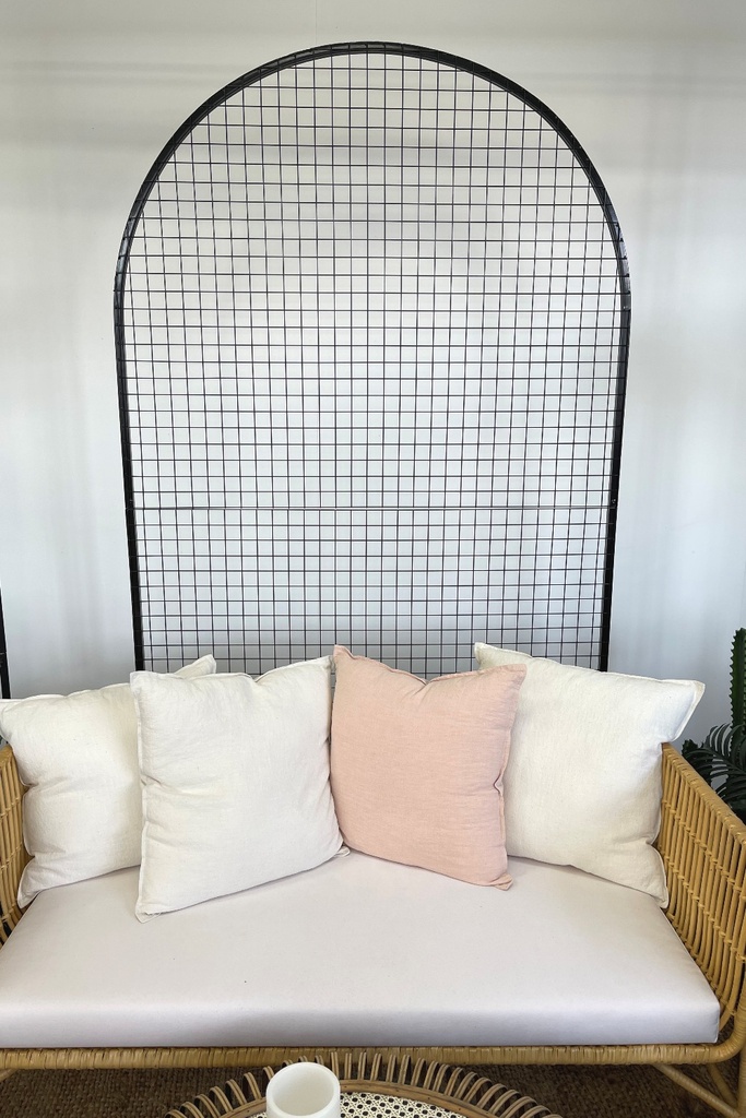 Backdrop Wedding Arch Curved Mesh Black | Carlton Party Hire