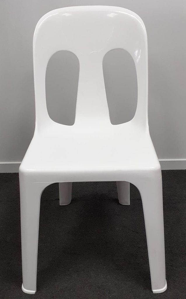 Yuta White Plastic Chair | Carlton Party Hire