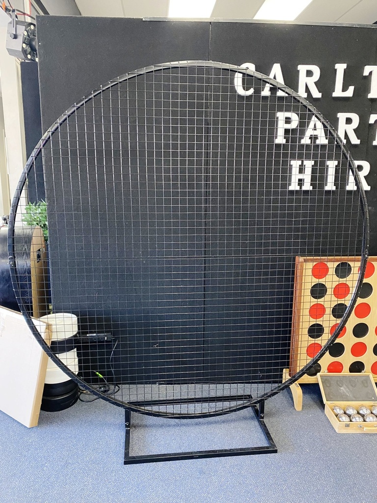 Backdrop Wedding Arch Round Mesh Black 190cm | Carlton Party Hire