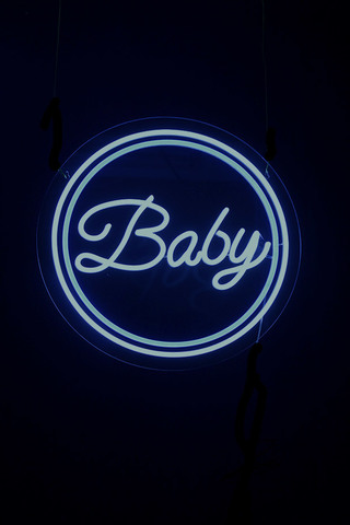 Neon LED Light - Baby Blue | Carlton Party Hire