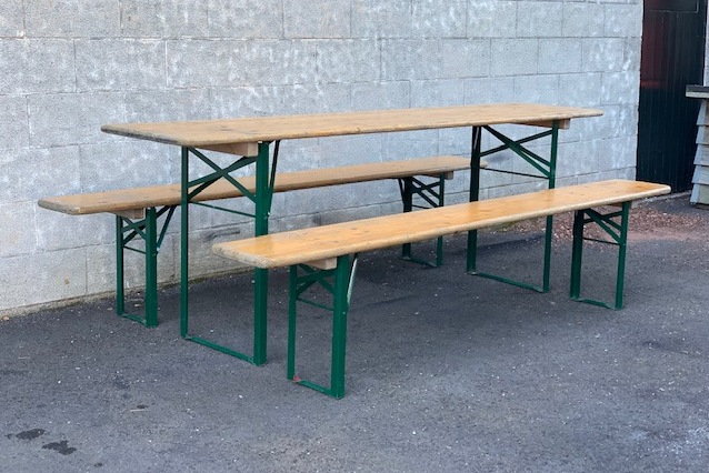 Table - Beer Table Set (Incl Bench Seats) | Carlton Party Hire