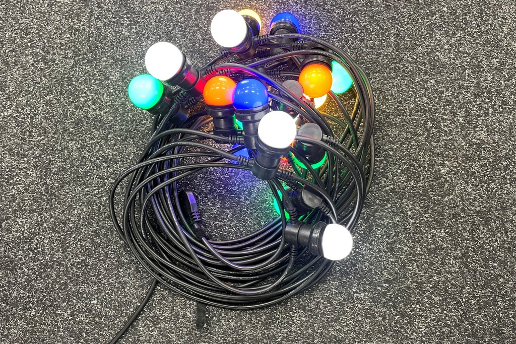 Festoon Lights 20m Multi Colour | Carlton Party Hire