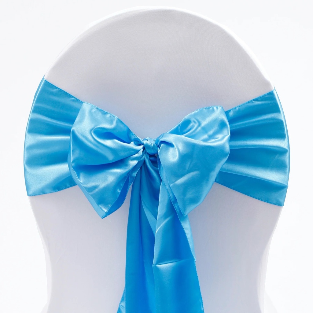 Linen - Chair Sash Satin Electric Blue | Carlton Party Hire